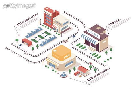 Beauty Salon Concept 3d Isometric Web Infographic Workflow Process Infrastructure Map With
