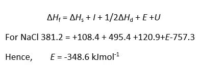 Lattice Energy Calculation Of Lattice Energy Chemistry Notes