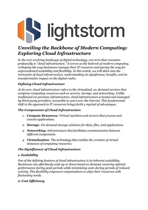Ppt Unveiling The Backbone Of Modern Computing Exploring Cloud
