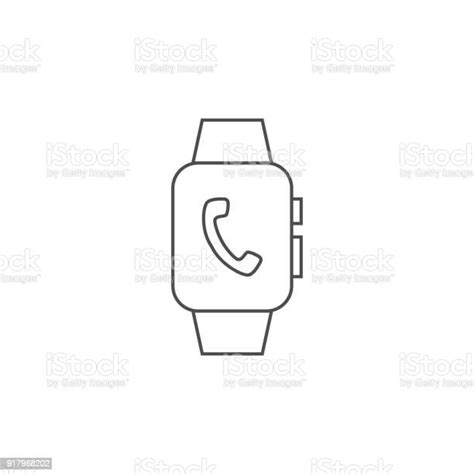 스마트 시계 휴대폰 아이콘입니다 모바일 개념 및 웹 응용 프로그램에 대 한 요소입니다 웹사이트 디자인 및 개발 응용 프로그램 개발에 대 한 얇은 라인 아이콘 프리미엄 아이콘