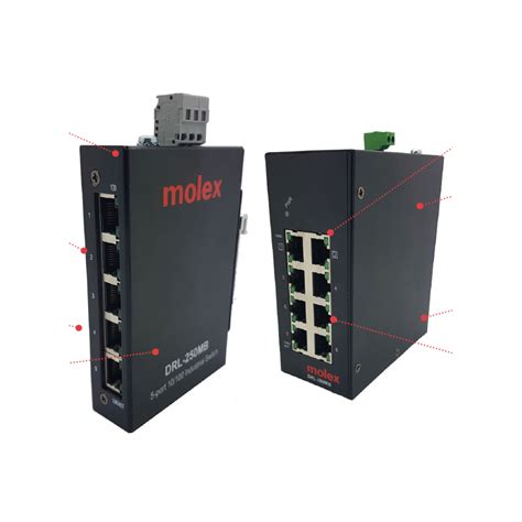 Switch Ethernet IP Non Managé Ports Molex