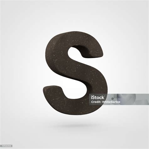 토양 편지 대문자 S 흰색 배경에 고립입니다 0명에 대한 스톡 사진 및 기타 이미지 0명 3차원 형태 갈색 Istock