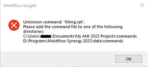 Unknown Command Fillingrpt Please Add The Command To One Of The