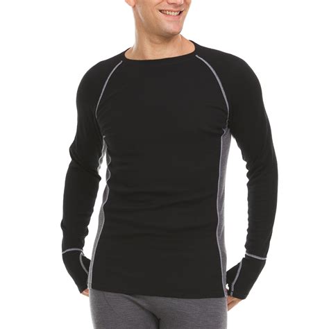 Mens Midweight Base Layer Long Sleeve Shirt 85 Merino Wool