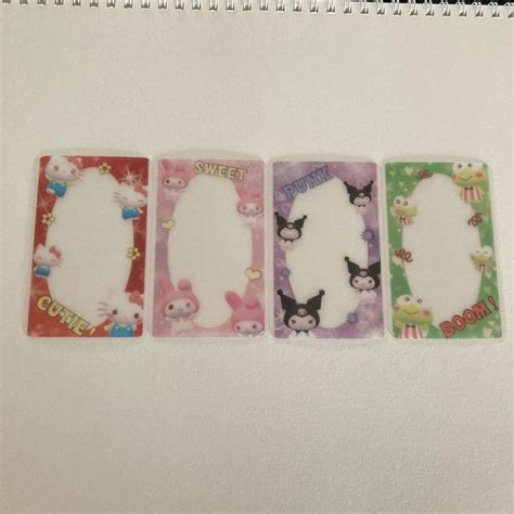 투명 프레임 포카 프레임 투명 포토카드 마이멜로디 헬 세컨웨어헬로마켓