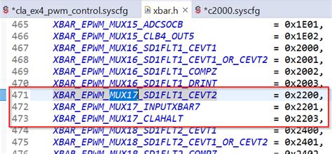Tms320f280039c Epwm X Bar Mux C2000 Microcontrollers Forum C2000™︎ Microcontrollers Ti