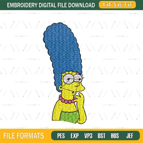 Marge Simpson Head Embroidery Png Inspire Uplift