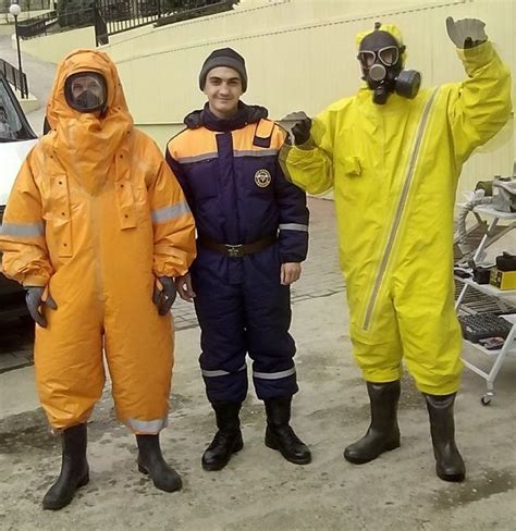 Guys In Level A Hazmat Suits HOT Russian Hazmat Lads