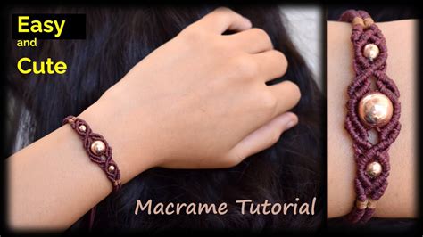 Macrame Tutorial Diy Macrame Bracelet With Bead Easy And Cute
