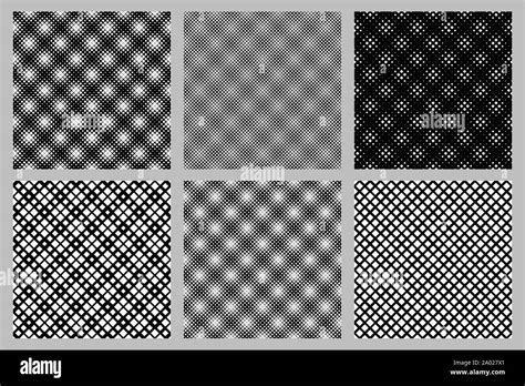 Seamless Geometrical Diagonal Square Pattern Background Design Set