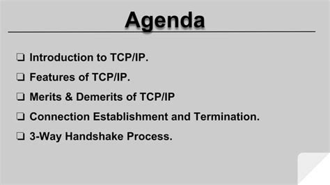 Tcp Ip 3 Way Handshake Pptx