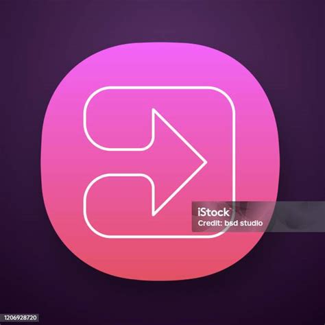 정사각형 앱 아이콘의 화살표입니다 앞으로 표시기 우회전 포인터 기호입니다 오른쪽을 가리키는 화살촉입니다 다음 앞으로 화살표 Ui Ux 사용자 인터페이스 웹 또는 모바일 응용