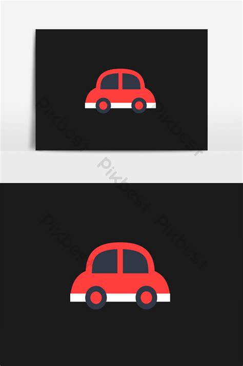 만화 귀여운 빨간 자동차 그림 일러스트레이션 Psd 무료 다운로드 Pikbest