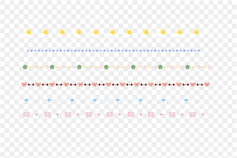 만화 일러스트 구분선 태양 분할 선 네잎 클로버 분할 선 활 분할 선 Png 일러스트 및 Psd 이미지 무료 다운로드 Pngtree