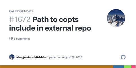 Path To Copts Include In External Repo Issue 1672 Bazelbuild Bazel