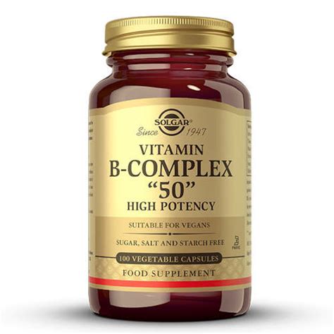 Vitamin B Complex 50 High Potency Kapsule A100 Solgar Ljekarne Plantak