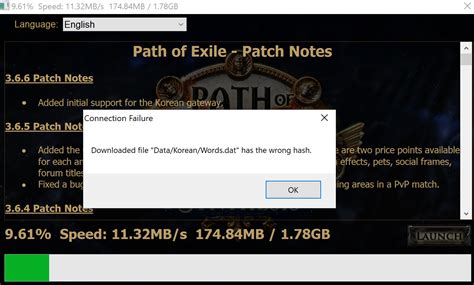 The New Patch Is Giving Me This Error What Do R Pathofexile