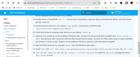 Why Are Wsl2 And Linux Tab Ddev Install Steps Different When They Both Say To Install Inside