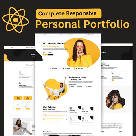 Modern New Looking React Js Portfolio Website Template Source Code