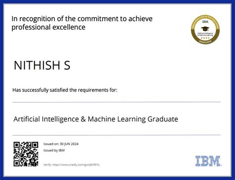 Nithish S On Linkedin Ai Machinelearning Ibm Tech Innovation