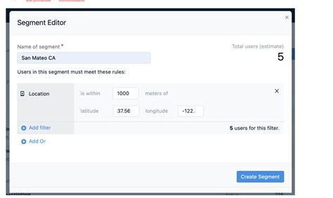 How To Add Multiple Location In Segment Editor Of One Signal Push
