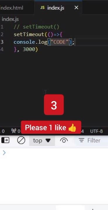 what is settimeout in js shorts shortvideo youtube