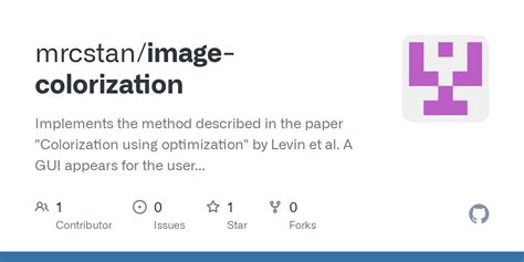 Github Mrcstanimage Colorization Implements The Method Described In