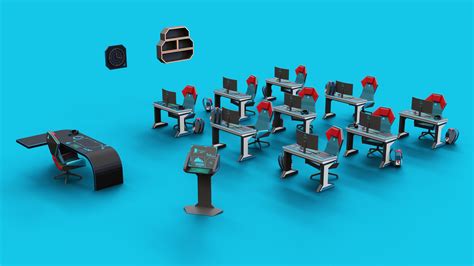 Futuristic Low Poly Classroom 3d Model Turbosquid 2251565