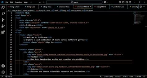 Oibsip Oibsip Internship Webdevelopment Html Css Elibrary Keerthana Akundi