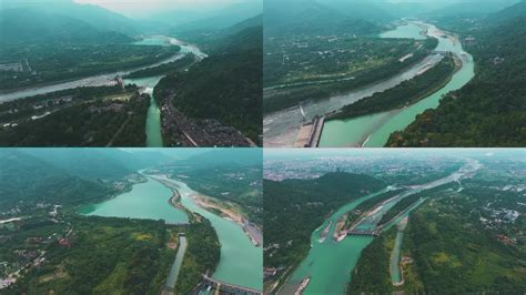 四川成都都江堰水利工程航拍4k 视频素材下载 编号 27192753 光厂 Vj师网