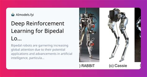 Deep Reinforcement Learning For Bipedal Locomotion A Brief Survey Ai Research Paper Details
