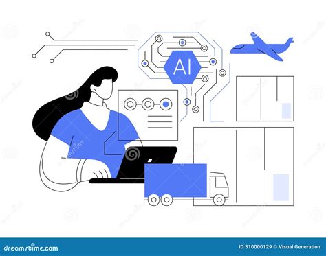 Ai Forecasting For Efficient Supply Chain Abstract Concept Vector Illustration Stock Vector
