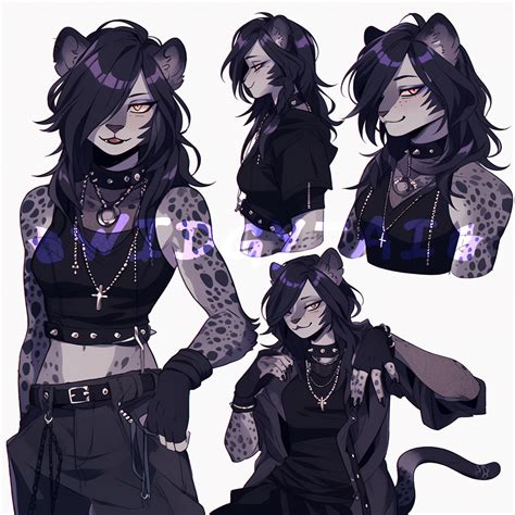 Goth Leopard Ai Adopt 7 Closed By Widgy Ai On Deviantart