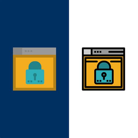 Login Secure Web Layout Password Lock Icons Flat And Line Filled Icon