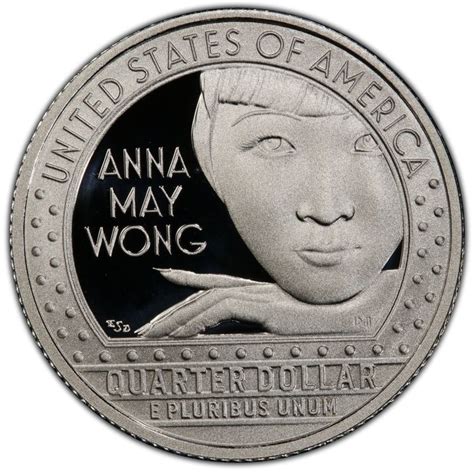 2022 S Us 25¢ American Women Quarters Anna May Wong Silver Proof