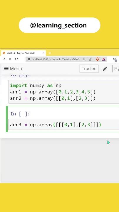 Creating 3 D Array In Numpy Python Numpy Data Science Youtube