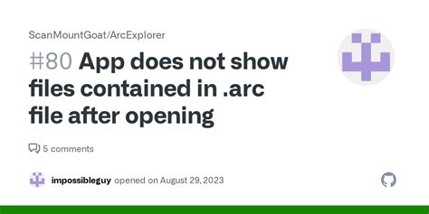 App Does Not Show Files Contained In Arc File After Opening · Issue 80 · Scanmountgoat