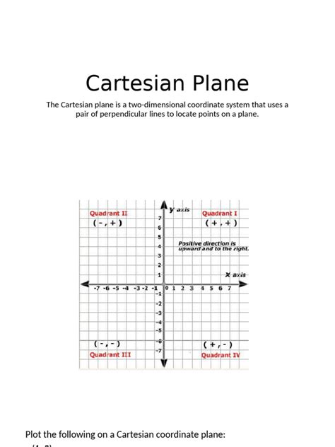 Cartesian Plane And Distance Formula Pdf