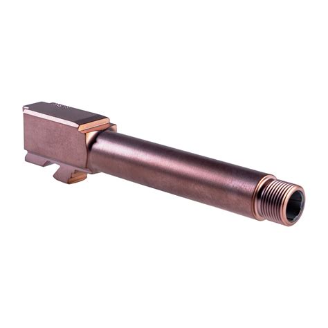 Match Grade Glock 19 Compatible Threaded Barrel Copper Pvd