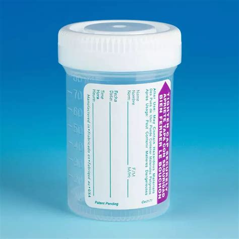 Urine Collection With Patient Id Label