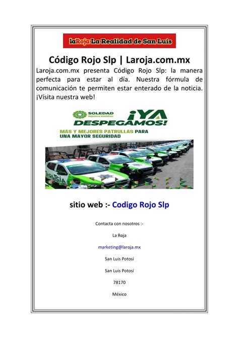 Ppt C Digo Rojo Slp Laroja Mx Powerpoint Presentation Free