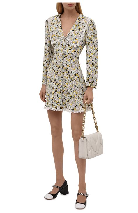 Женское платье из вискозы Miu Miu купить в интернет магазине ЦУМ арт Mf4366 1zp6 F0010 Fancy