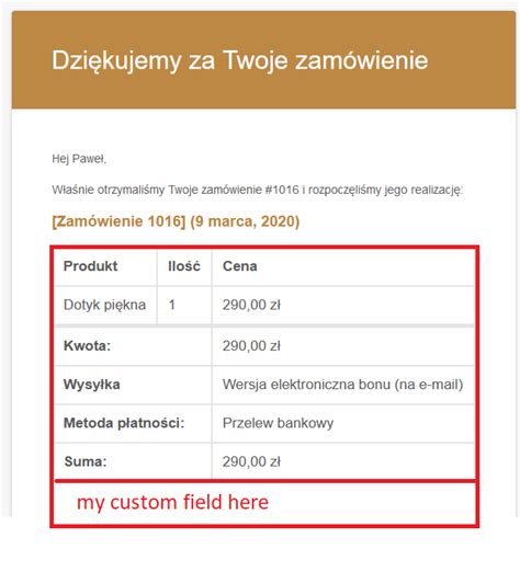 Php How To Print A Custom Checkout Field Into Email Order Details