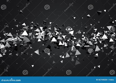 Abstract D Rendering Of Flying Pyramids Stock Illustration Illustration Of Pyramid High