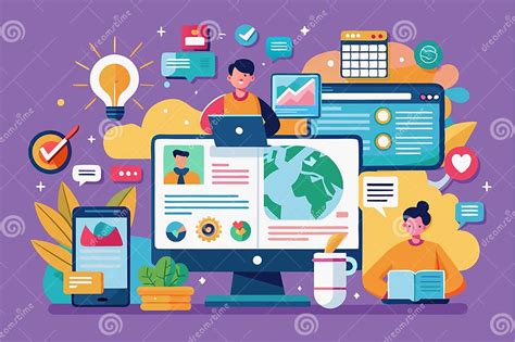 A Vibrant Workspace Showcases Customizable Digital Illustrations