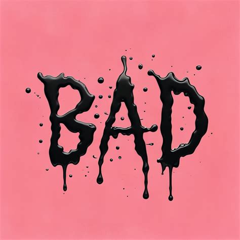 Glossy Black Bold Bad Design On Bright Pink Background Spotify Album