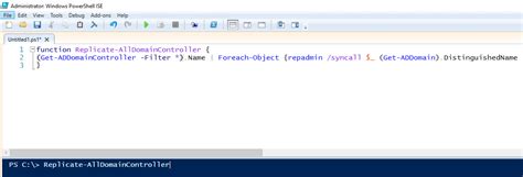 Active Directory Force Replication Of All Domain Controllers On All