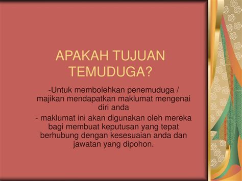 Ppt Panduan Cara Cara Menghadapi Temuduga Bahagian 1 Temuduga