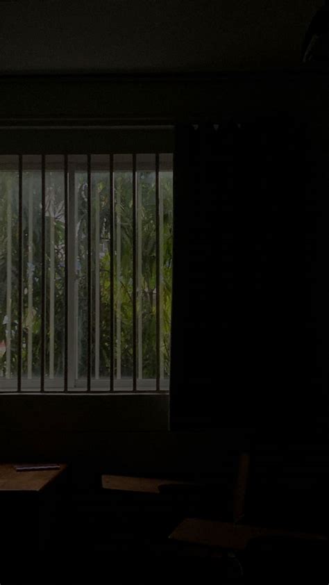 Empty Dark Classroom Window View Window View Classroom Window Views