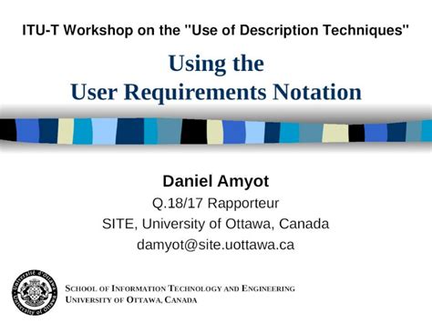 Ppt Using The User Requirements Notation Dokumentips